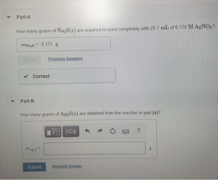 Solved Part A How many grams of Na2S(s) are required to | Chegg.com
