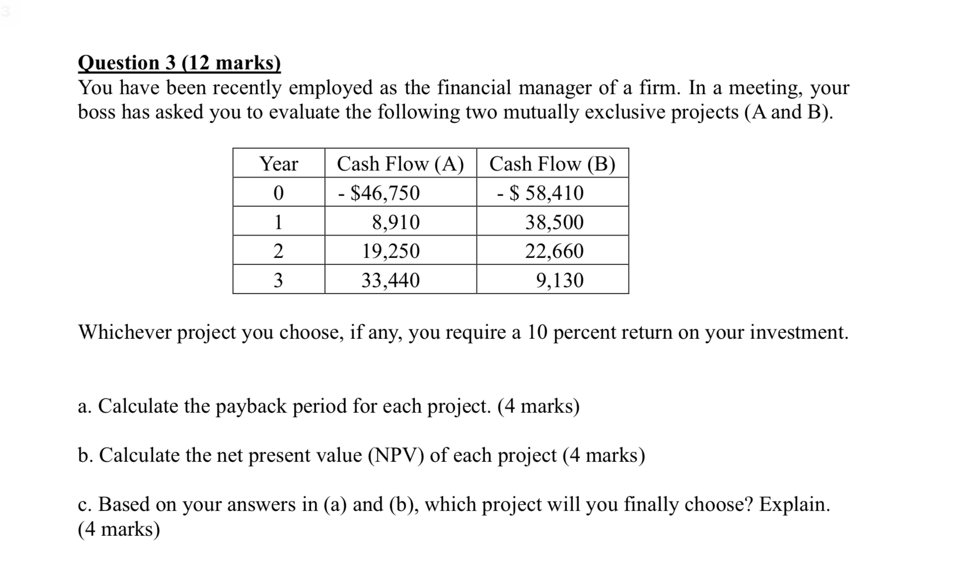Solved by an EXPERT Question 3 (12 ﻿marks)You have been recently employed | Chegg.com