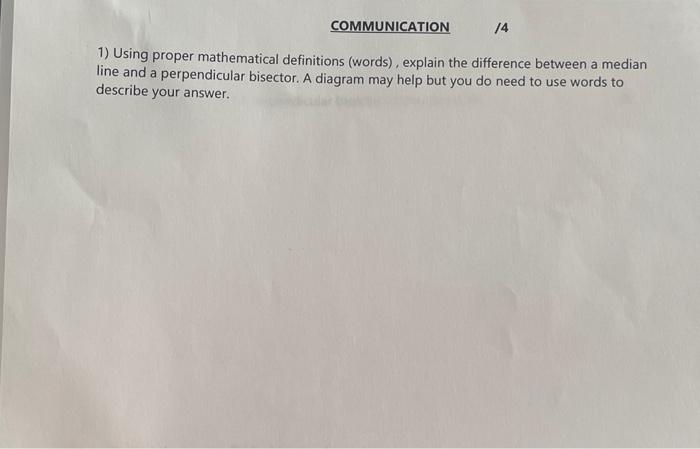 Solved 1) Using proper mathematical definitions (words), | Chegg.com