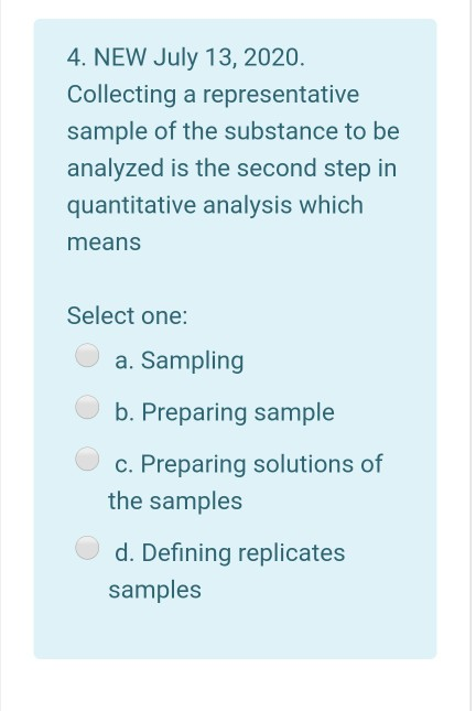 Solved 4. NEW July 13, 2020. Collecting a representative | Chegg.com