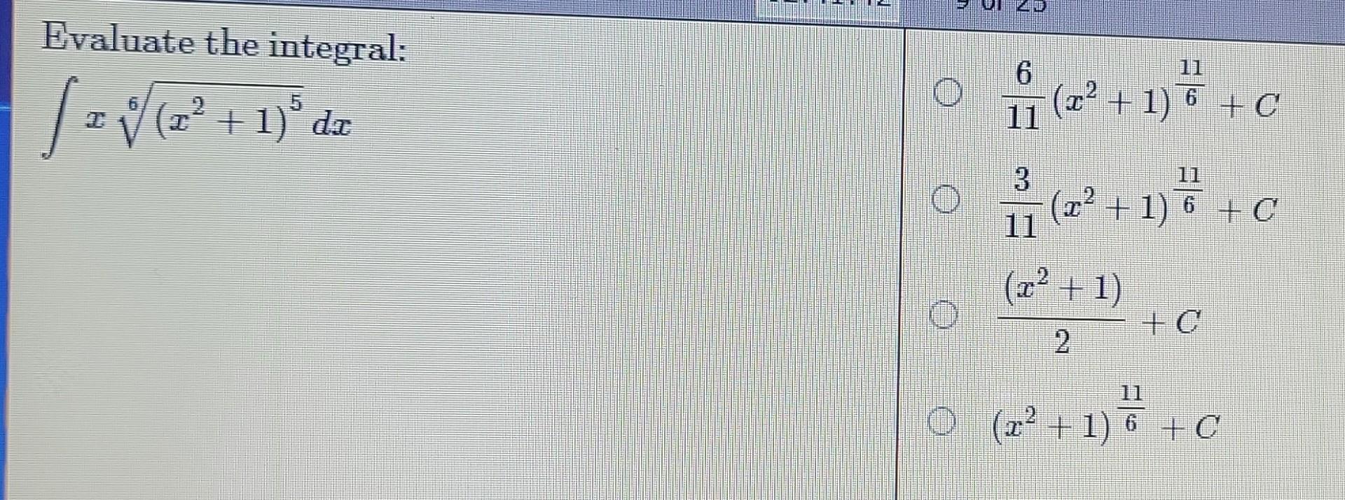 Solved Evaluate the integral: | Chegg.com