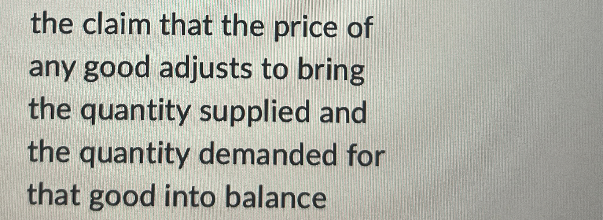 Solved What does this mean the claim that the price ofany | Chegg.com