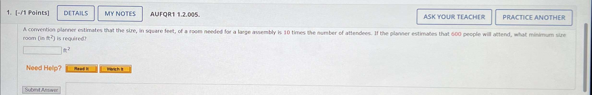 Solved Points] ﻿AUFQR1 1.2.005.A convention planner | Chegg.com