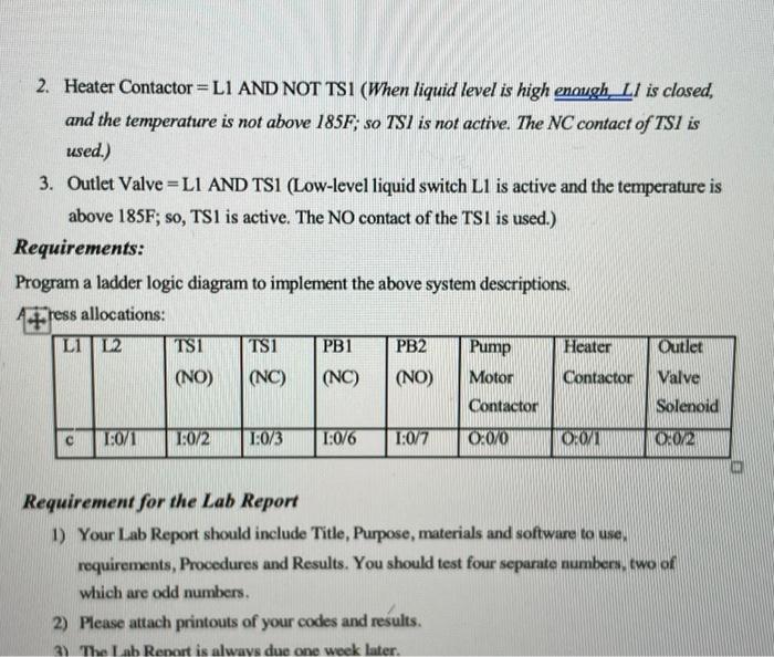 Solved Lab 1: Process Tank Control Systems Purpose This lab | Chegg.com