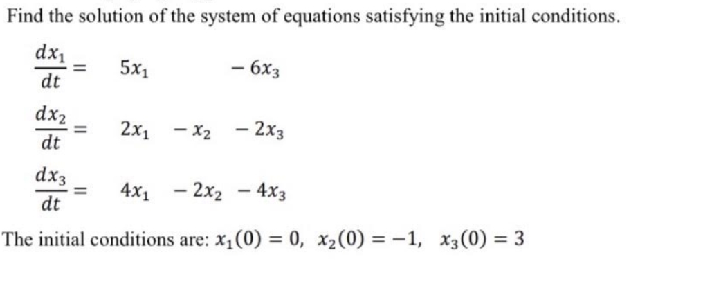 Solved Find the solution of ﻿the system of ﻿equations | Chegg.com