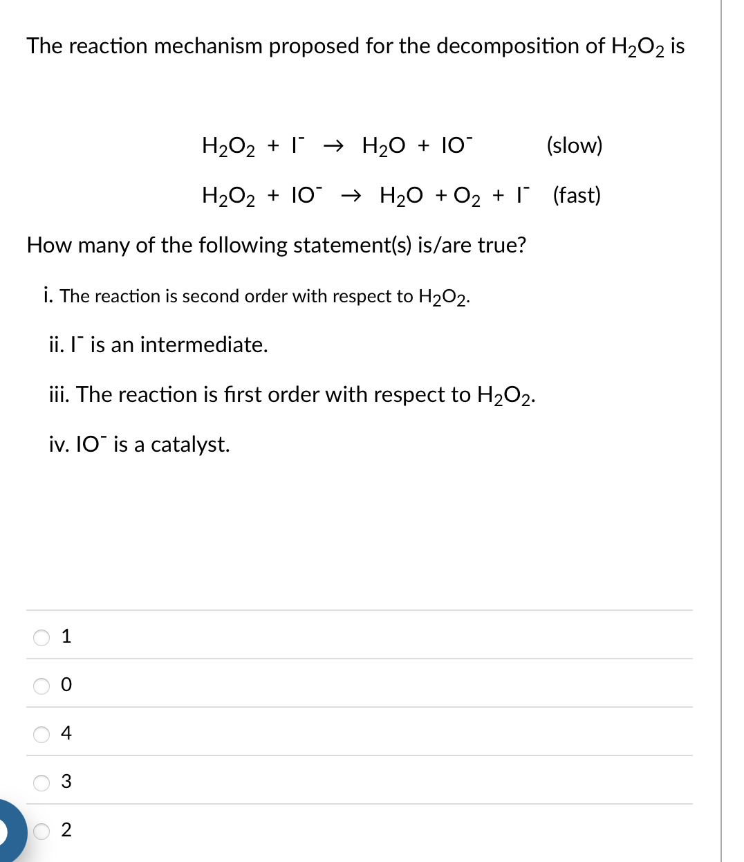 Solved The reaction mechanism proposed for the decomposition | Chegg.com