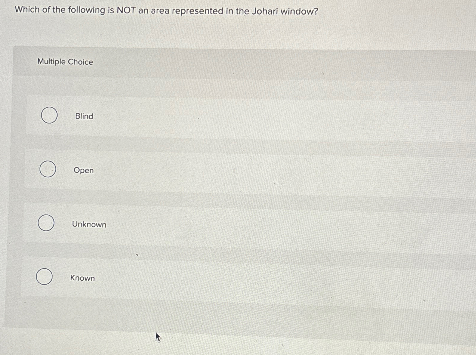 Solved Which of the following is NOT an area represented in | Chegg.com