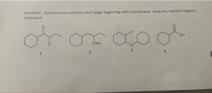 Solved Synthesis. Show how to construct each target | Chegg.com