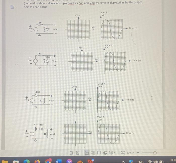 Solved (no need to show calculations), plot Vout v5. Vin and | Chegg.com