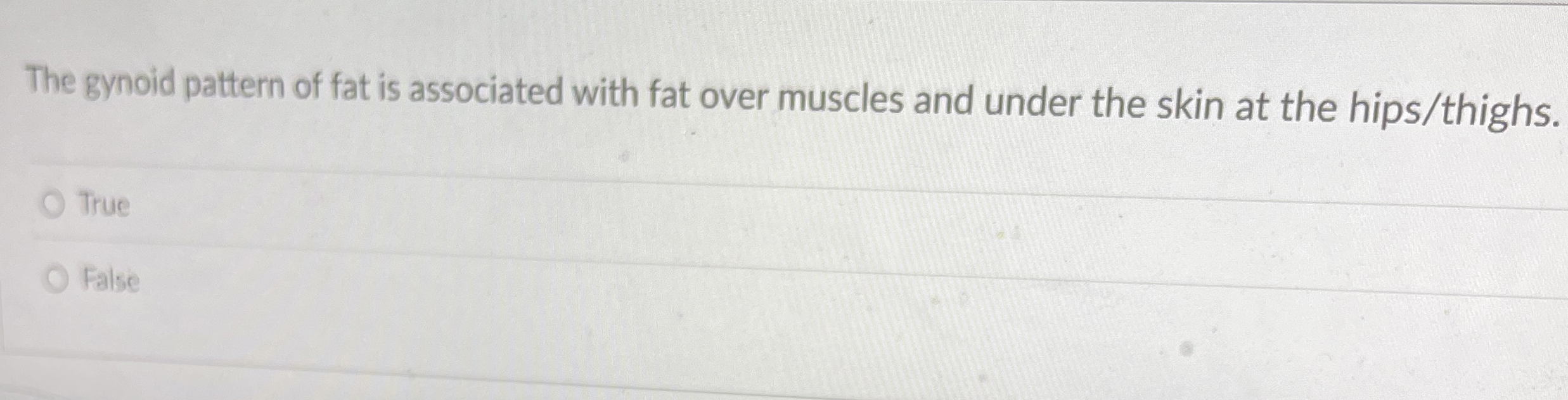 Solved The gynoid pattern of fat is associated with fat over | Chegg.com