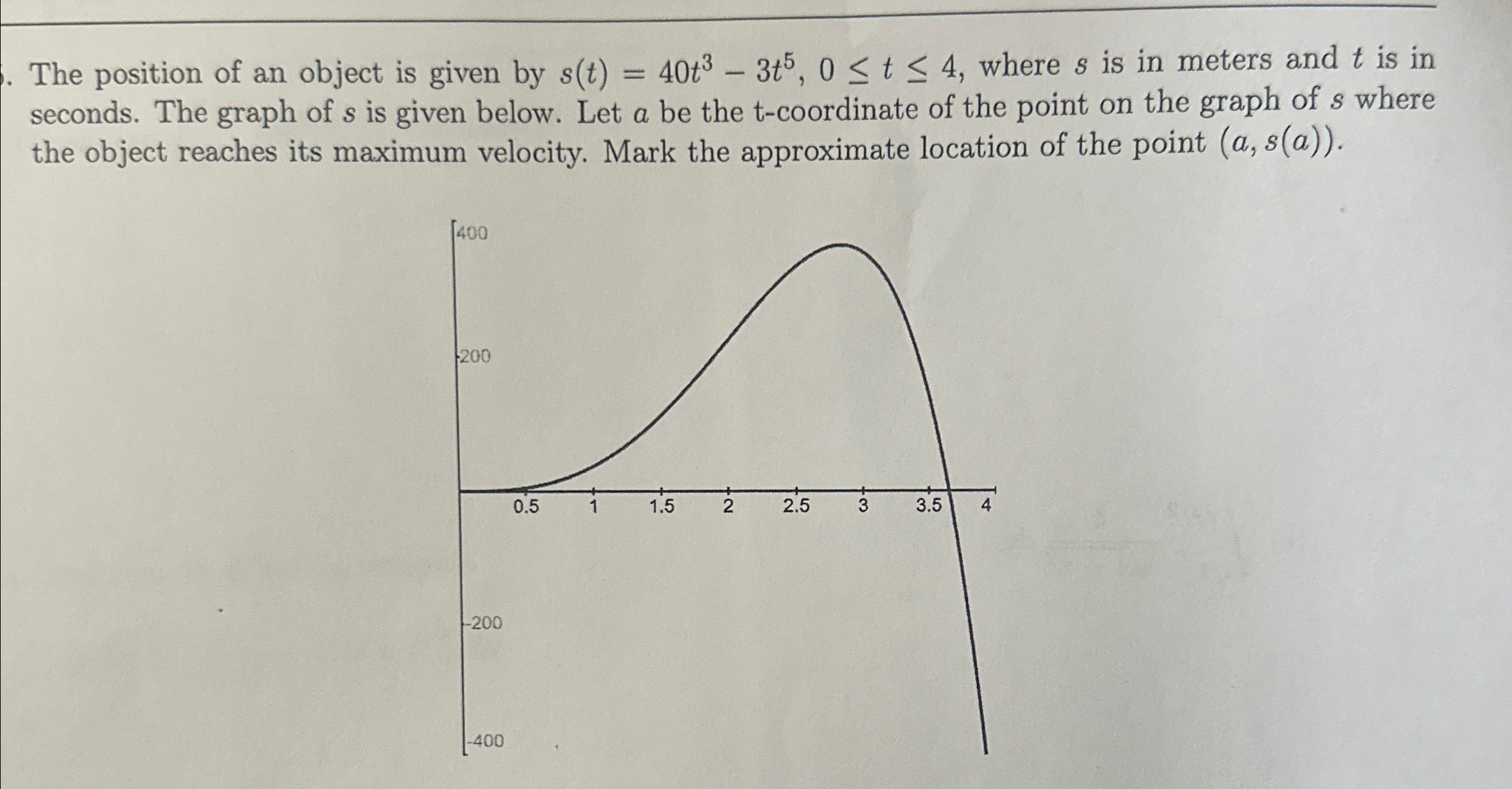 Solved The position of an object is given by | Chegg.com