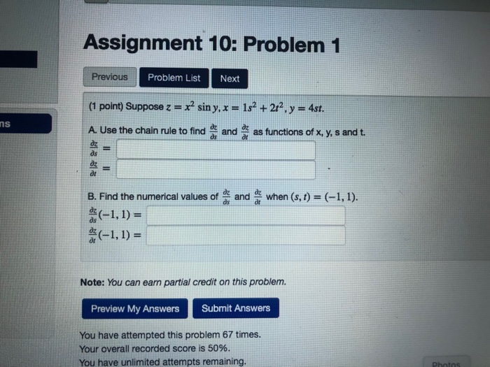 Solved Assignment 10 Problem 1 Previous Problem List Next 8333
