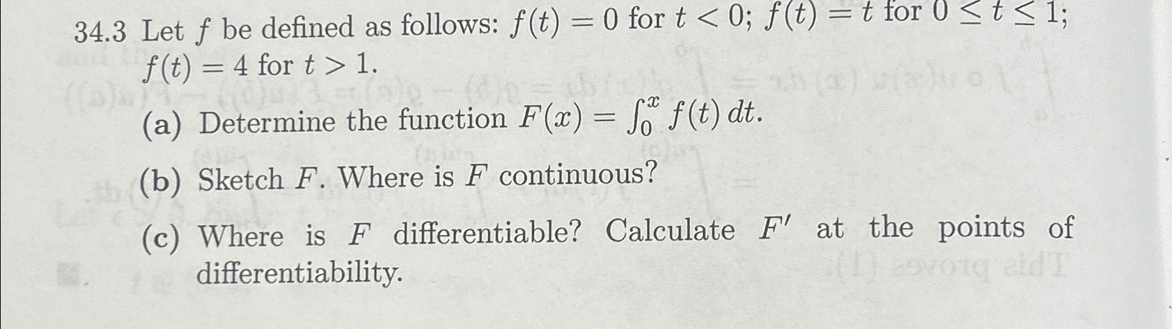 Solved 34.3 ﻿Let f ﻿be defined as follows: f(t)=0 ﻿for | Chegg.com