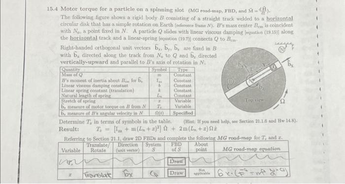 Solved 15.4 Motor torque for a particle on a spinning slot | Chegg.com