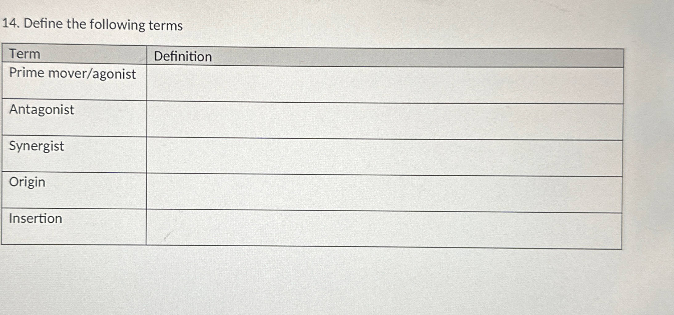 Solved Define the following | Chegg.com