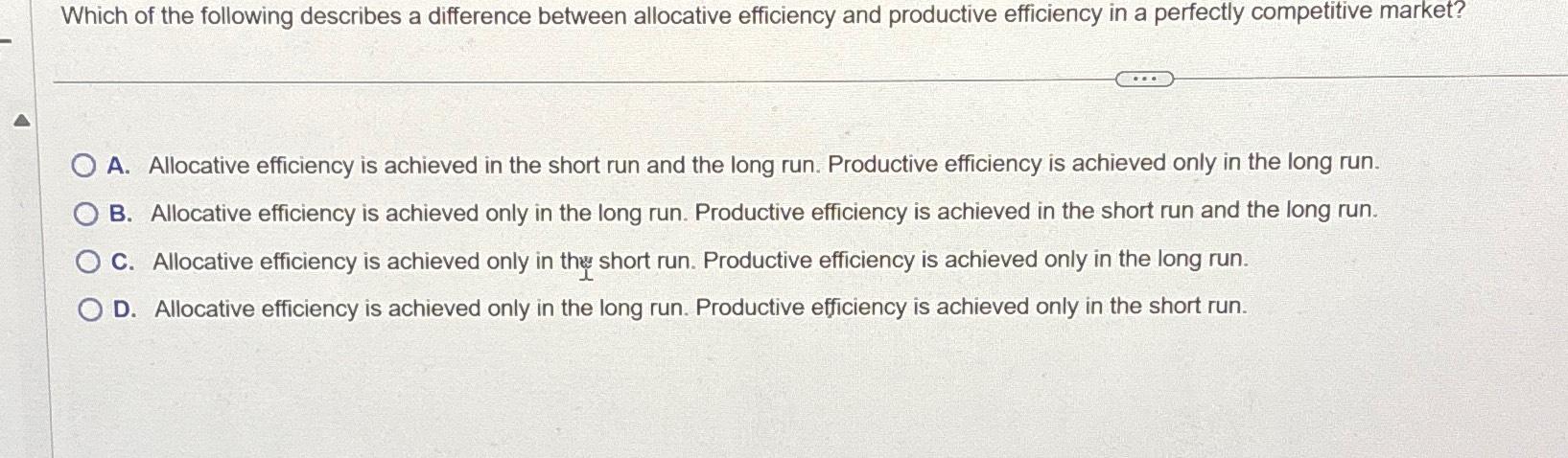 Solved Which of the following describes a difference between | Chegg.com