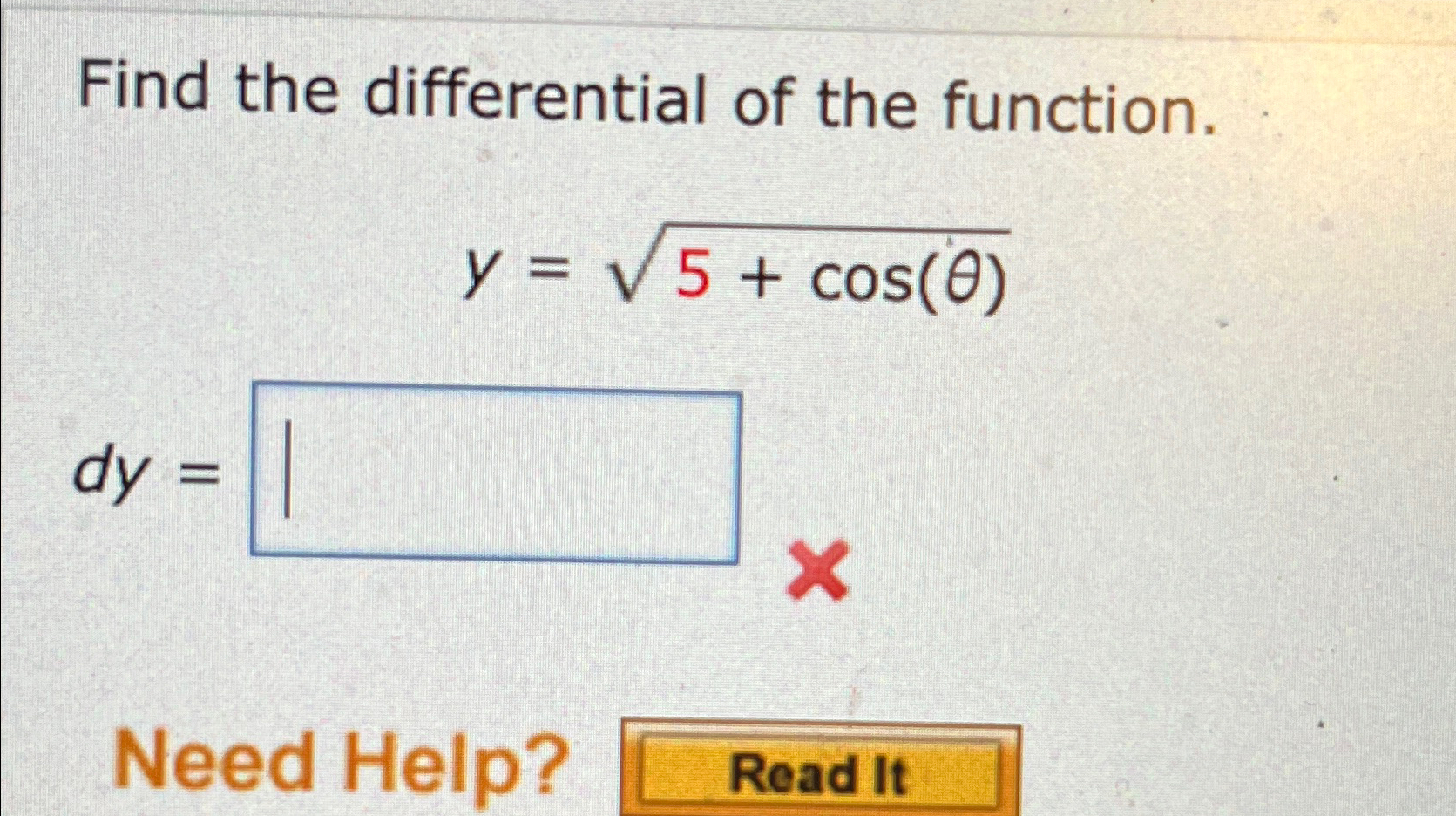 Solved Find the differential of the | Chegg.com