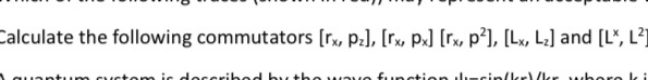 Solved Calculate the following commutators (rx, Pz], [rx, | Chegg.com
