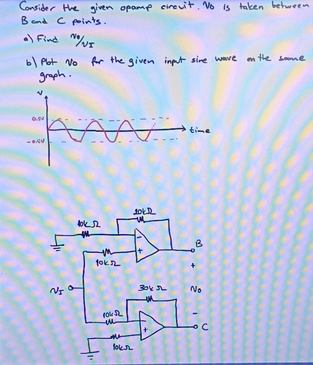 Solved Consider the given opamp cirevit. Vo is taken between | Chegg.com