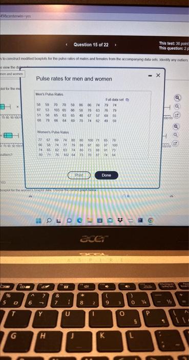 Solved Use the same scales to construct modified boxplots | Chegg.com