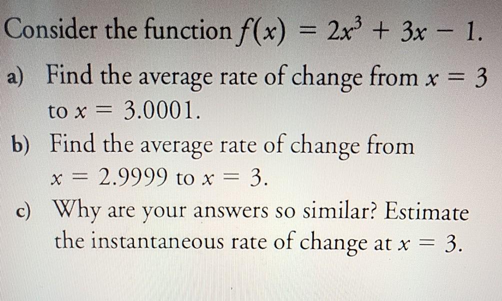 Solved Consider the function f(x) = 2x + 3x - 1. a) Find the | Chegg.com