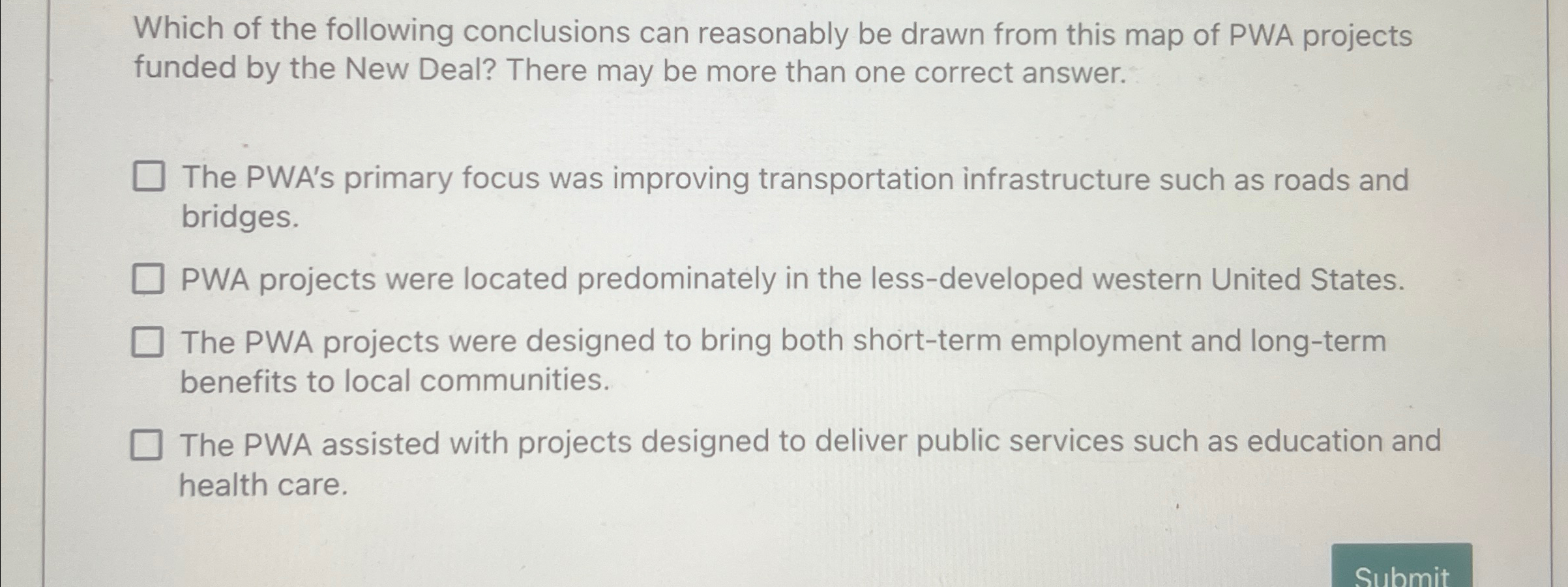 Solved Which of the following conclusions can reasonably be | Chegg.com