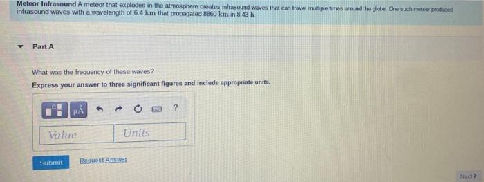 Solved Meteor Infrasound A meteor that explodes in the | Chegg.com