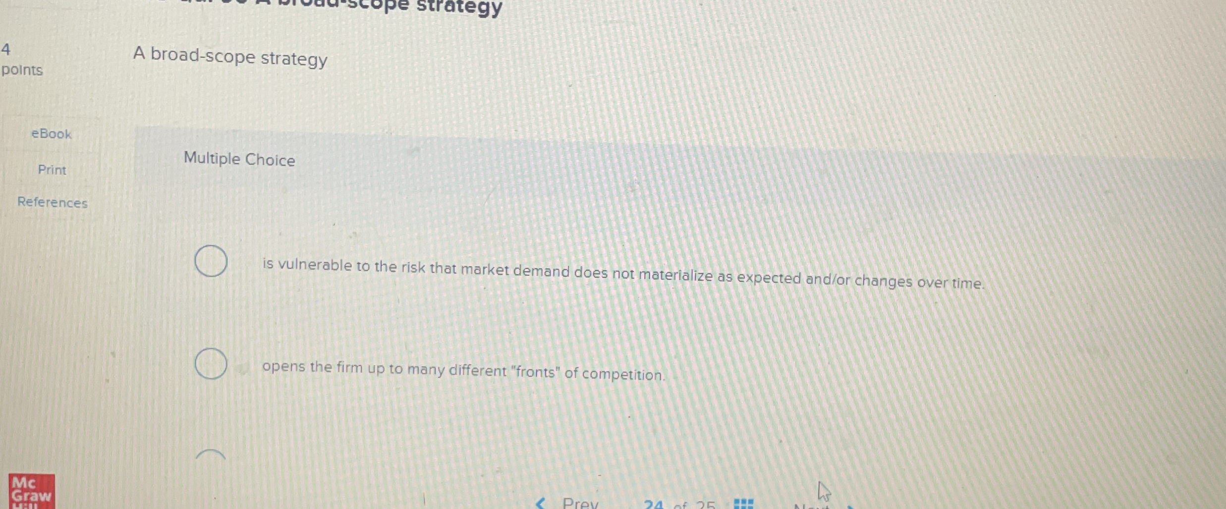 Solved A broad-scope strategyeBookPrintMultiple | Chegg.com