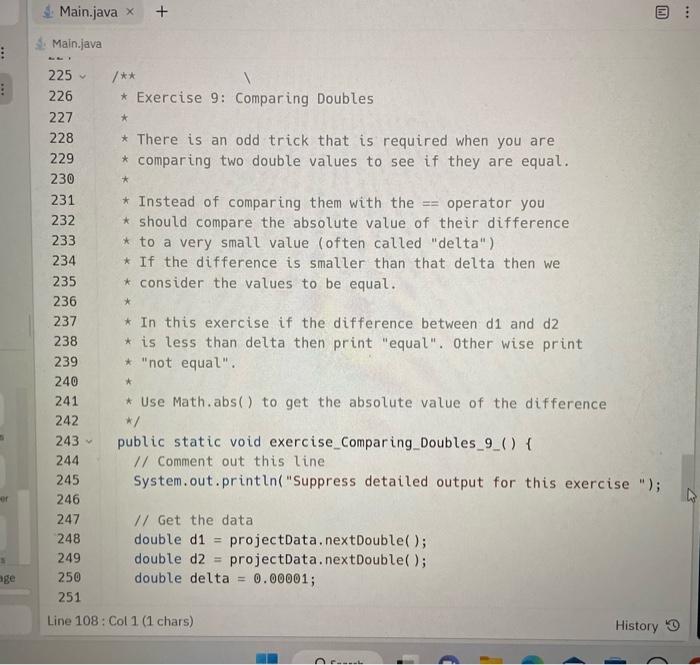 Main.java5. Main.java ×+ Main.java 115116117118/⋆⋆⋆ | Chegg.com