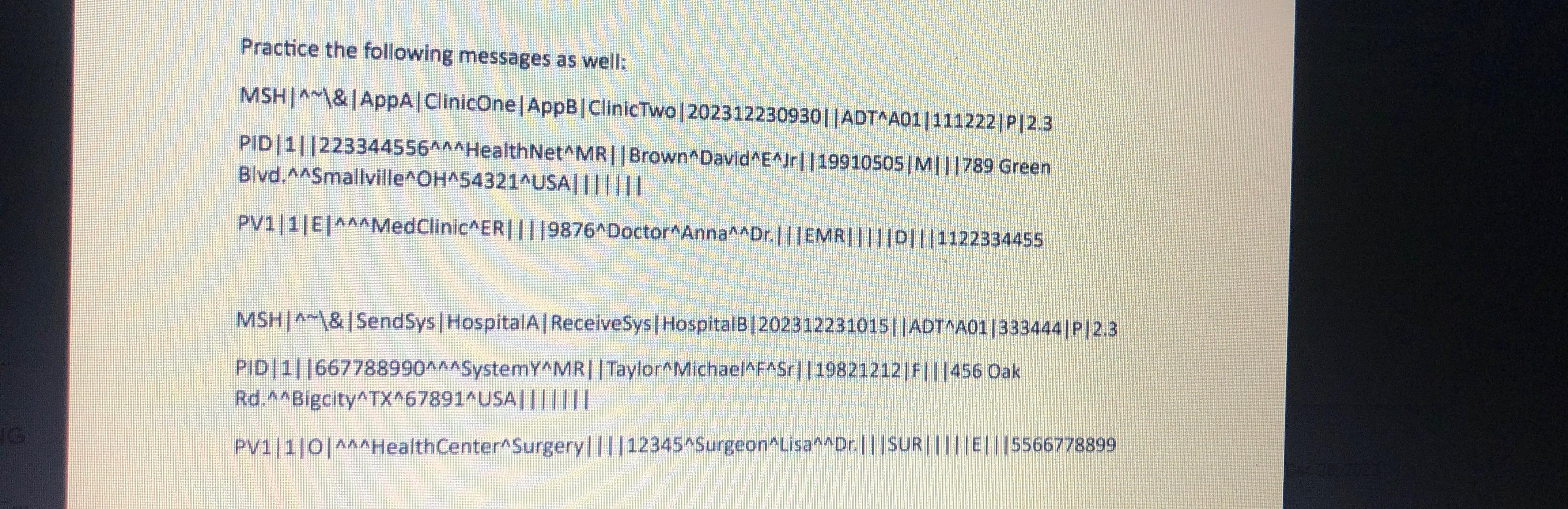 Solved Decode this HL7 ﻿code | Chegg.com