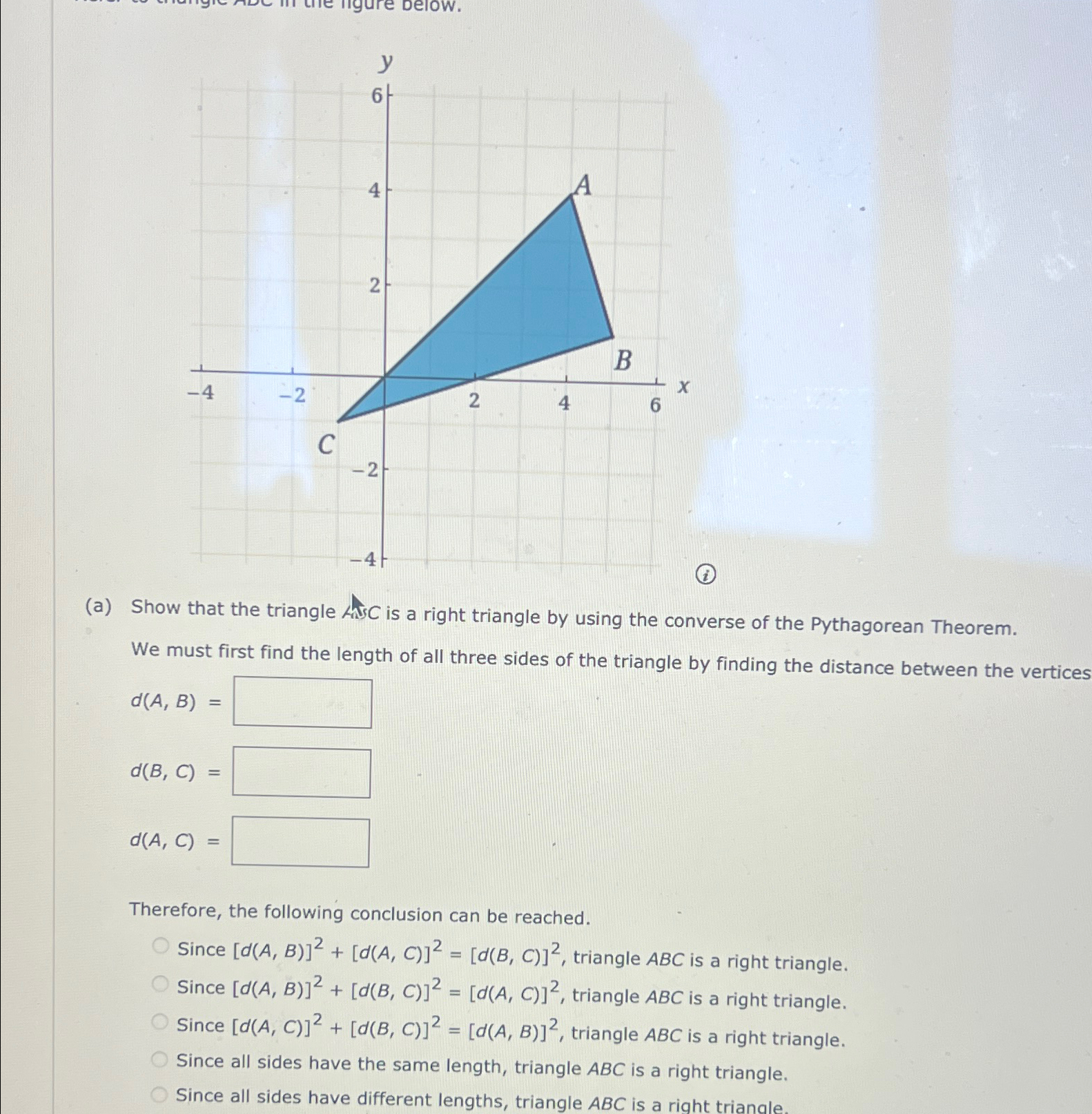 Solved (a) ﻿Show that the triangle Asc is a right triangle | Chegg.com
