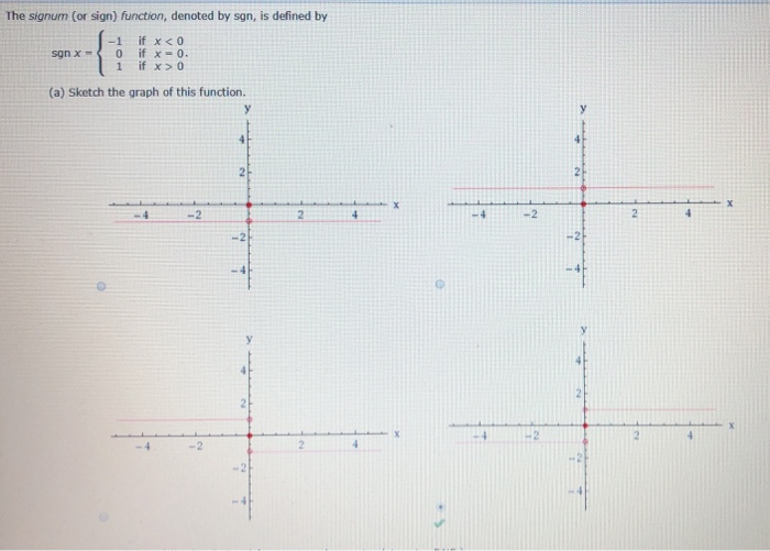 Solved The signum (or sign) function, denoted by sgn, is | Chegg.com
