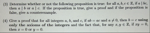 Solved (3) ﻿Determine whether or not the following | Chegg.com