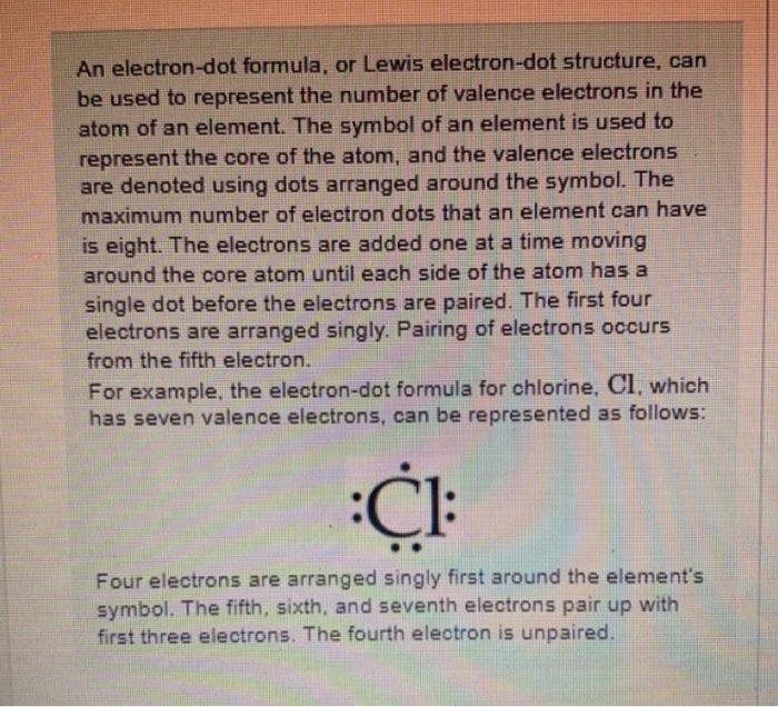 Solved Select the correct electron-dot formulas. Draw the | Chegg.com