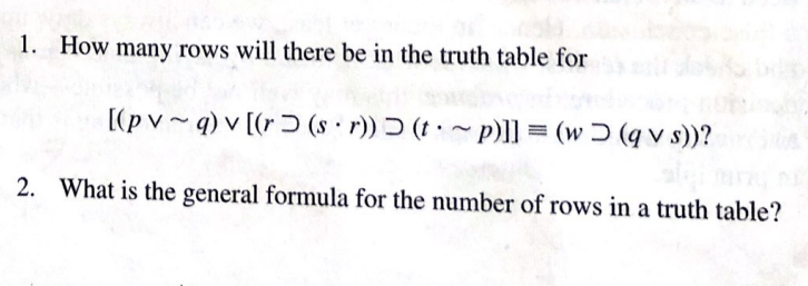 Solved How many rows will there be in the truth table for | Chegg.com