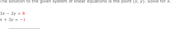 Solved The solution to the given system of linear equations | Chegg.com