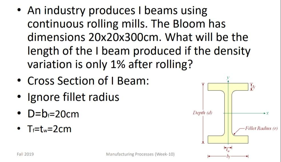 Solved - An industry produces I beams using continuous | Chegg.com