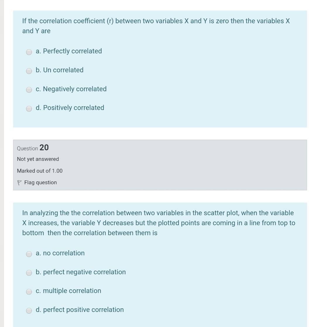 Solved If the correlation coefficient (r) between two | Chegg.com