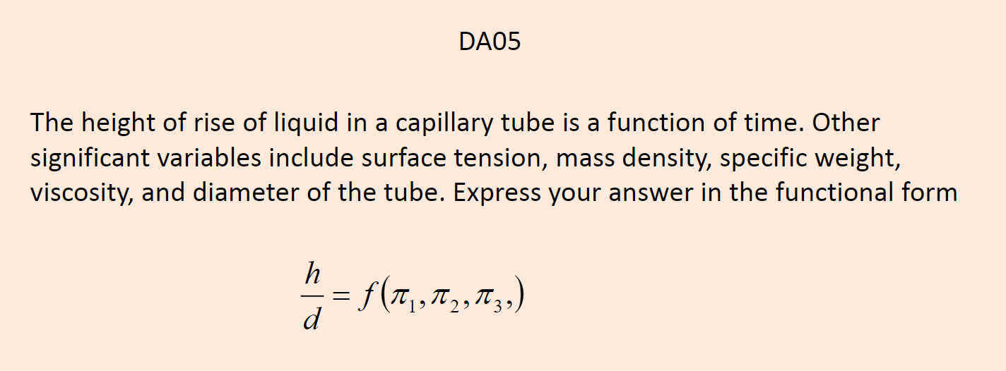Solved DA05The height of rise of liquid in a capillary tube | Chegg.com