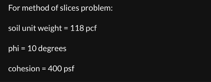 Solved Method of Slices Hw Problem Calculate the factor of | Chegg.com