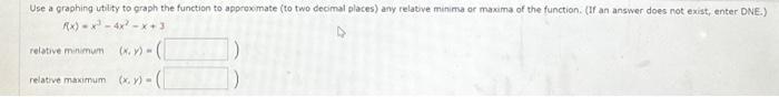 Solved Use A Graphing Utilty To Graph The Function To