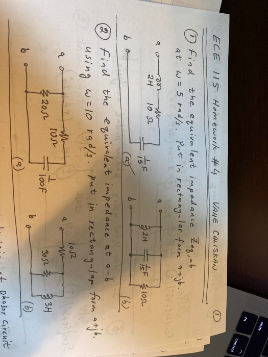 Solved controll ECE 115 Homework #4 VAHE CALISKAN O find the | Chegg.com