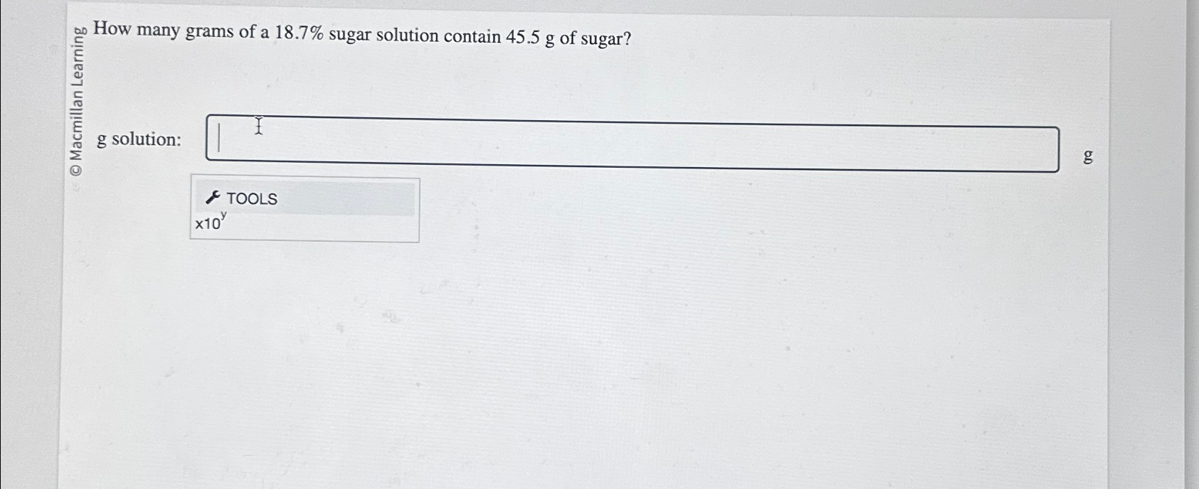Solved Dow Hany grams of a 18.7% ﻿sugar solution contain | Chegg.com