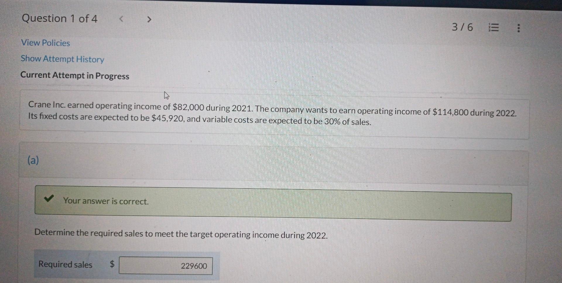 Solved Crane Inc. earned operating income of $82,000 during | Chegg.com