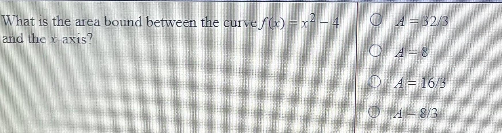 Solved What is the area bound between the curve | Chegg.com