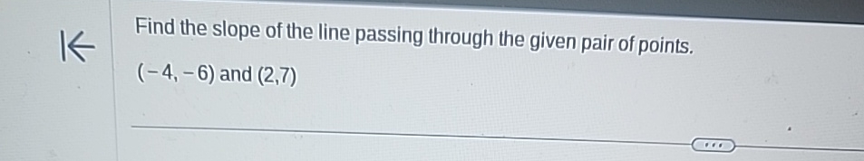 Solved Find the slope of the line passing through the given | Chegg.com