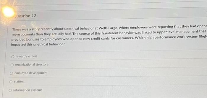 Solved There was a story recently about unethical behavior | Chegg.com