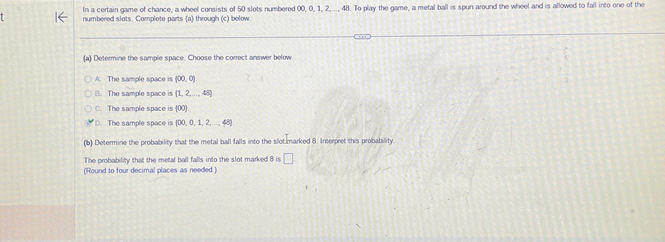 Solved numbered slots. Complete parts (a) ﻿through (c) | Chegg.com
