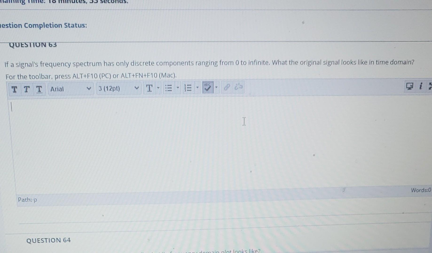 Solved . as estion Completion Status: QUESTION 63 If a | Chegg.com