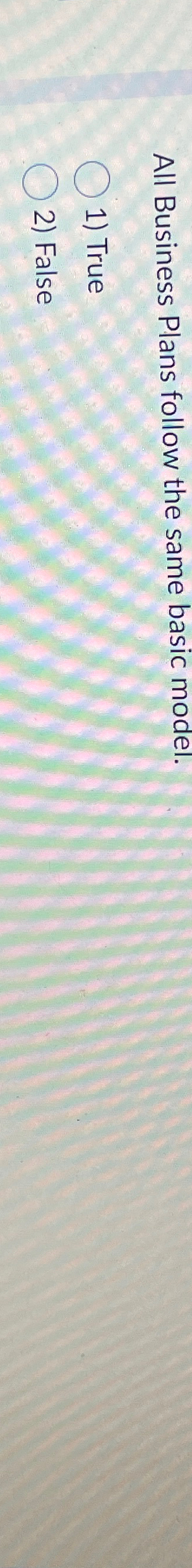 Solved All Business Plans follow the same basic | Chegg.com